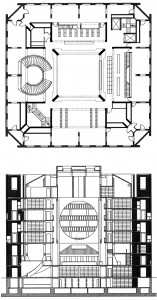 Phillips Exeter Academy Library par Louis Kahn - Archigraphie